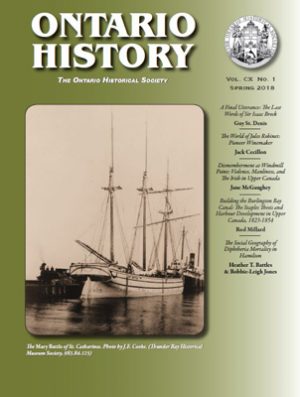 Ontario History Journal | The Ontario Historical Society